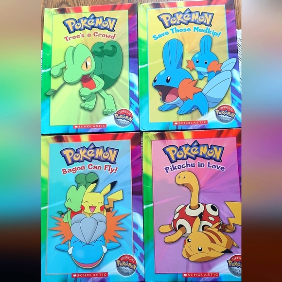 Pokemon | Other | Set Of Four Pokemon Hardcover Books Scholastic | Poshmark